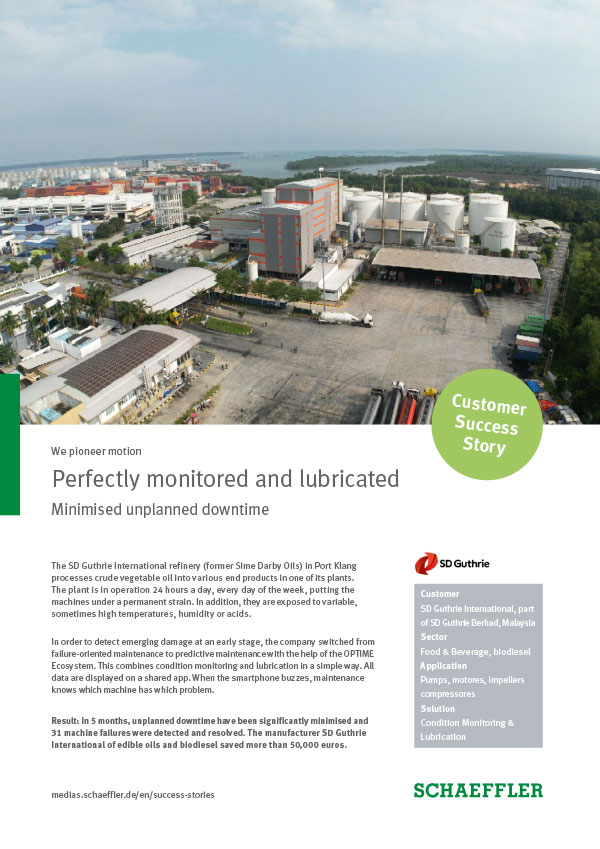 Perfectly monitored and lubricated - Minimised unplanned downtime | Schaeffler India
